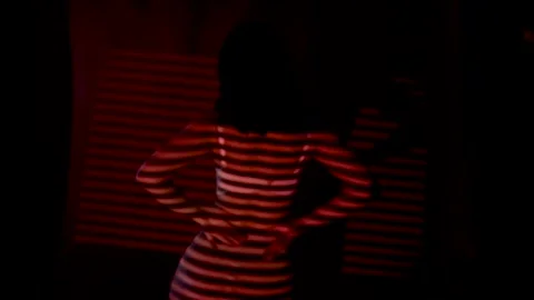 Sensual woman shadow moving on building ... | Stock Video | Pond5