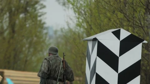 Sentinel guard Wehrmacht soldier in Germ... | Stock Video | Pond5