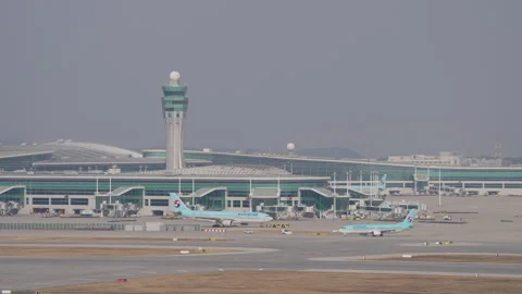 Seoul Airport Terminal Control Tower, Ko... | Stock Video | Pond5