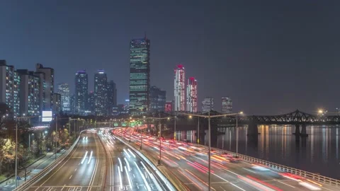 Seoul South Korea time lapse 4K, city sk... | Stock Video | Pond5