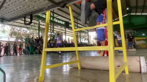Sepak Takraw Umpire seated referee offic... | Stock Video | Pond5