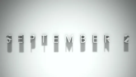 September 2 3D title animation with shad... | Stock Video | Pond5