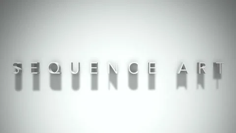 sequence art 3D title animation white te... | Stock Video | Pond5
