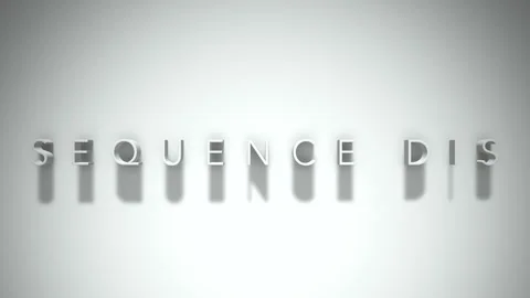 sequence dis 3D title animation white te... | Stock Video | Pond5