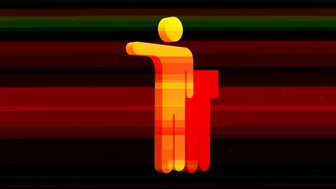 sequence male man people signs icons 3d | Stock Video | Pond5