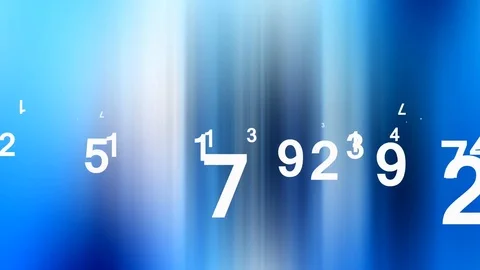 sequence of prime numbers forming over a... | Stock Video | Pond5