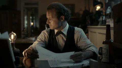 Sequence of Thomas Edison at work in lab... | Stock Video | Pond5