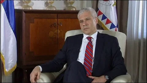 SERBIA: President Boris Tadic says he be... | Stock Video | Pond5