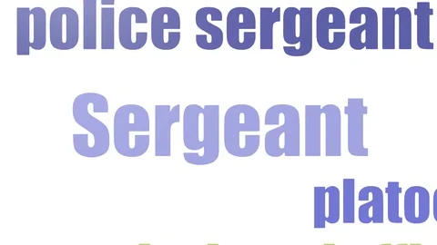 Sergeant Word Cloud Animated Isolated On... | Stock Video | Pond5