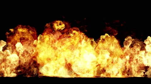 Series of spectacular explosions isolate... | Stock Video | Pond5