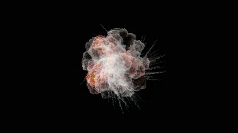 Series of spectacular explosions isolate... | Stock Video | Pond5