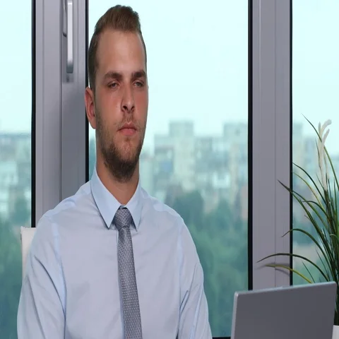 Serious Business Man Look Interview Pres... | Stock Video | Pond5