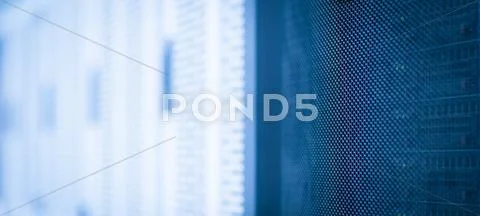 Server rack cluster in a data center (shallow DOF; color toned i Stock ...