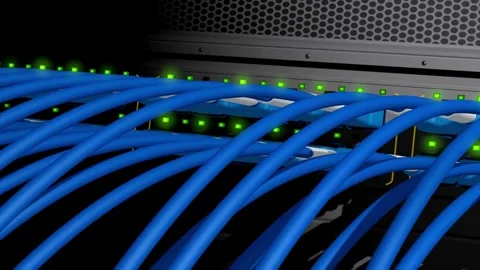 Server rack with light switch boards and... | Stock Video | Pond5