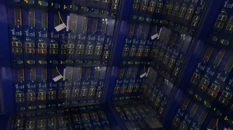 Server Rack Motion Mapping | Stock Video | Pond5
