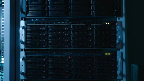Server rack with supercomputer hardware ... | Stock Video | Pond5