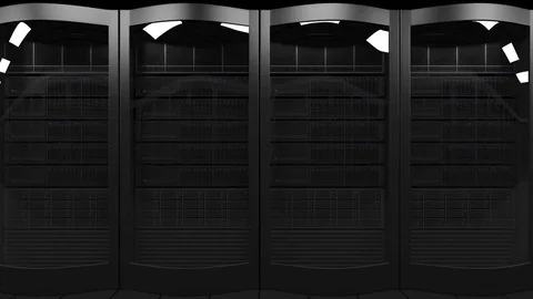 Server racks dolly seamless loop 4K anim... | Stock Video | Pond5