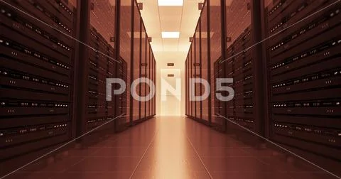 Server Racks In a Modern Data Center. Technology Related 4K Cg Render ...