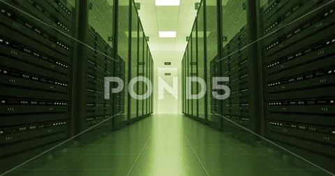 Server Racks In a Modern Data Center. Technology Related 4K Cg Render ...