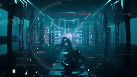 server room animation with quantum compu... | Stock Video | Pond5