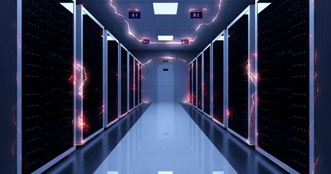 Server room in modern data center. Elect... | Stock Video | Pond5