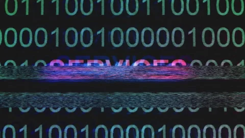 Service broken data on the screen glitch... | Stock Video | Pond5
