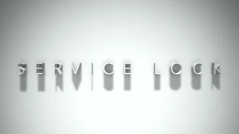 service lock 3D title animation white te... | Stock Video | Pond5