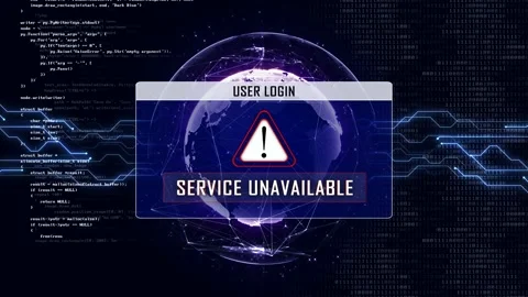 SERVICE UNAVAILABLE with Alpha Matte, An... | Stock Video | Pond5
