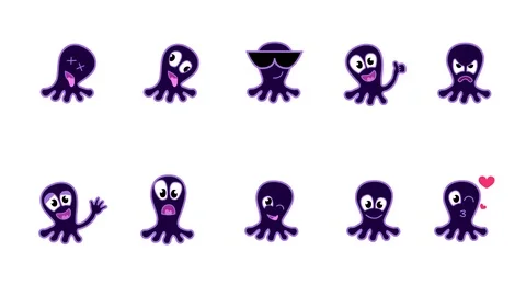 set 2 emojis animated loops alpha channe... | Stock Video | Pond5