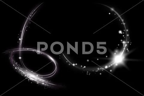 Set of Abstract light lines of movement and speed with white color sparkles..: Royalty Free ...