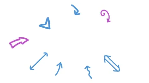 Set of Animated Hand Drawn Doodle Arrows... | Stock Video | Pond5