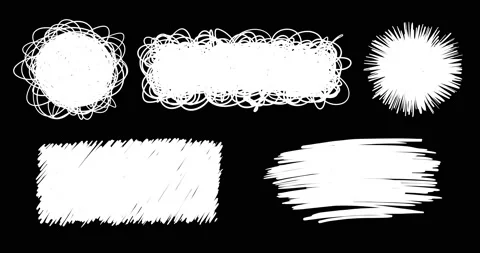 Set of Animated Hand Drawn Scribbles, Sp... | Stock Video | Pond5