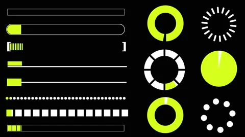 Set animation graphic futuristic HUD ele... | Stock Video | Pond5