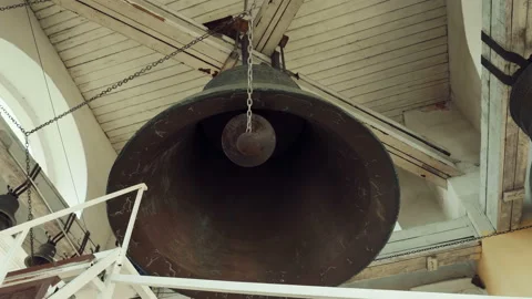 A set of bells of different sizes and so... | Stock Video | Pond5
