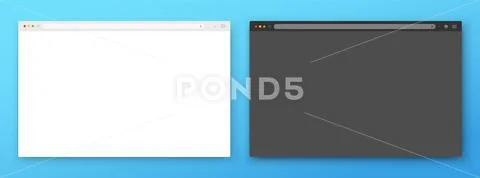 A set of browser window on a blue background. Website layout with ...