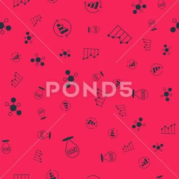 Set Data analysis, Pie chart infographic, Mind map and on seamless ...