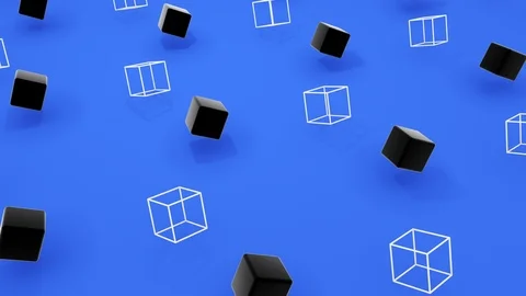Set of different 3d cubes color shapes. ... | Stock Video | Pond5