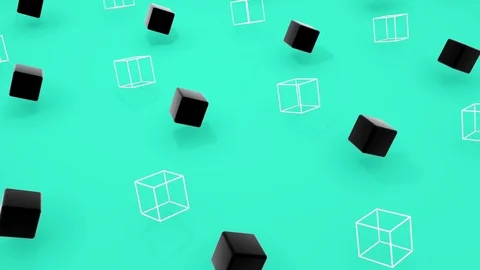 Set of different 3d cubes color shapes. ... | Stock Video | Pond5