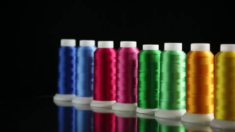 set of different color sewing threads,on... | Stock Video | Pond5