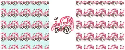 Set drawings with wax crayons. Print for cloth design, textile, fabric ...