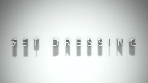 set dressing 3D title animation white te... | Stock Video | Pond5