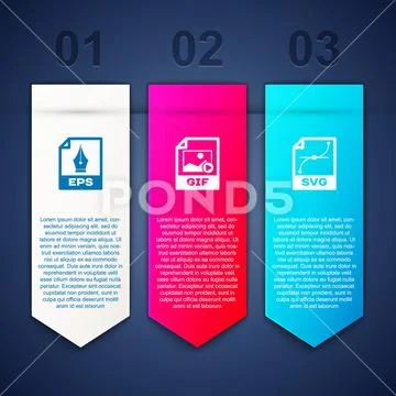 Set EPS file document, GIF and SVG. Business infographic template ...