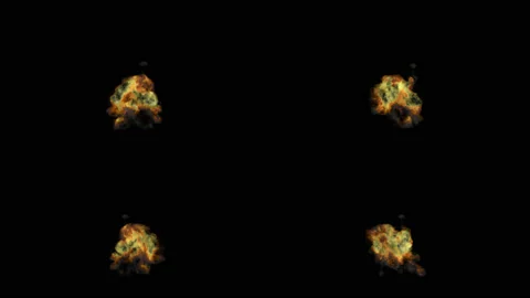 Set of four VFX explosions. VFX Animatio... | Stock Video | Pond5