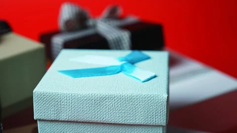 Set of gift boxes of different sizes and... | Stock Video | Pond5