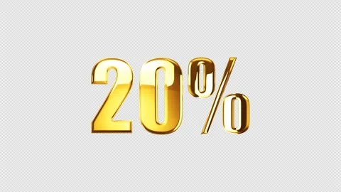 Set of golden text 10% 20% 30% 40% 50% 6... | Stock Video | Pond5