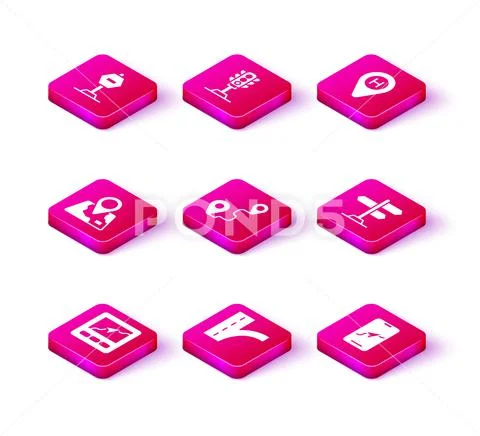 Set Gps device with map, Road traffic sign, Folded location marker, Route, City Illustration ...