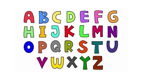 Set of hand drawn Alphabet animation on ... | Stock Video | Pond5
