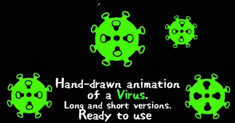 Set of hand drawn animated virus icons | Stock Video | Pond5