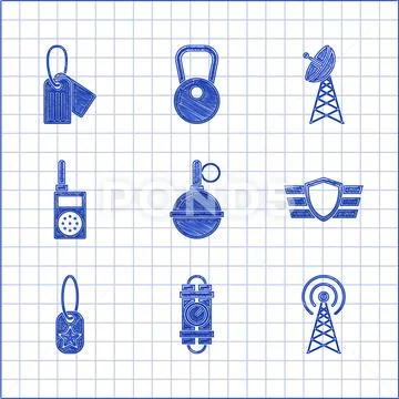 Set Hand grenade, Detonate dynamite bomb stick timer clock, Radar ...