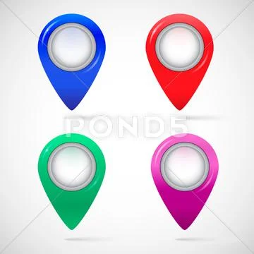 Set of labels on the map: Royalty Free #61916598